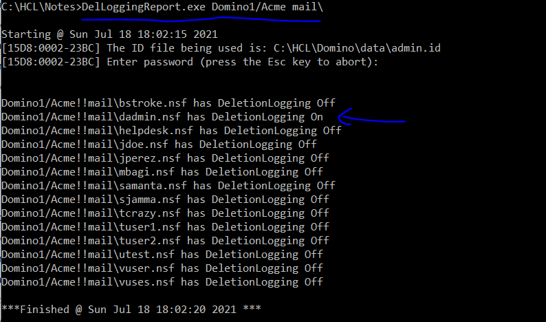 Is there a way to list Document Deletion Logging enabled databases? - Domino Forum - HCLSoftware ...