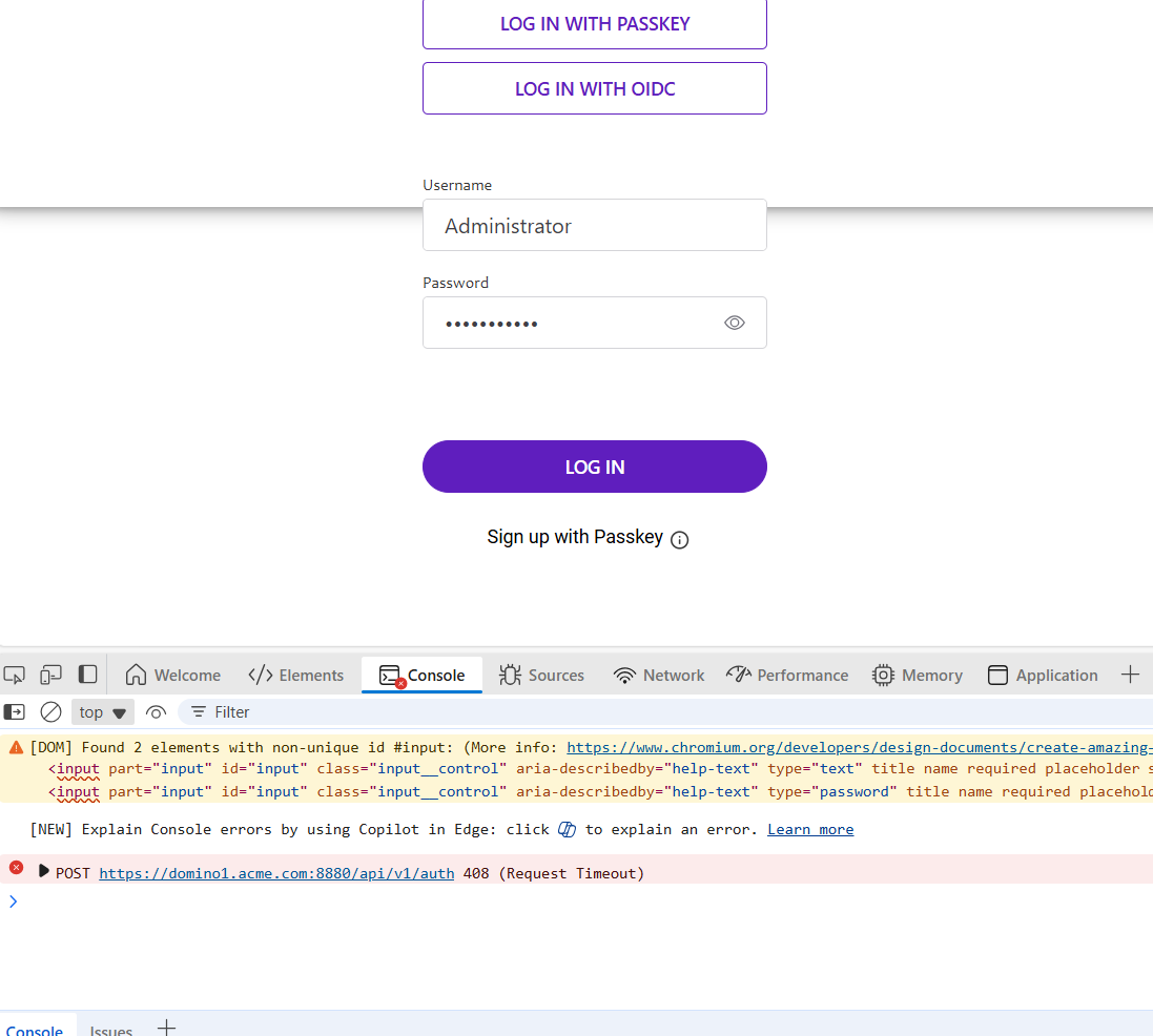 Issue while trying to login into Domino REST API Admin UI - Domino Forum - HCLSoftware Digital ...