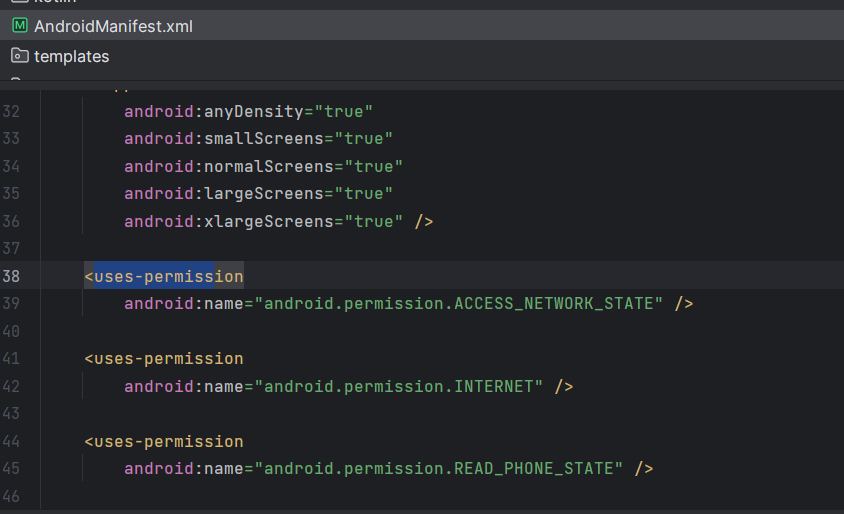 How to remove default permissions for an android application built ...
