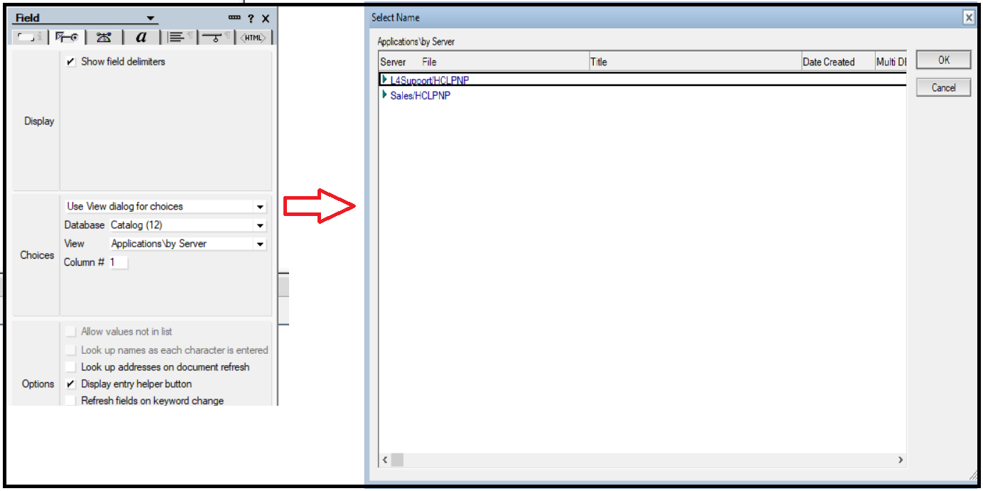 How can I generate a list of databases (NSFs) for selection in a Dialog List field? - Domino ...